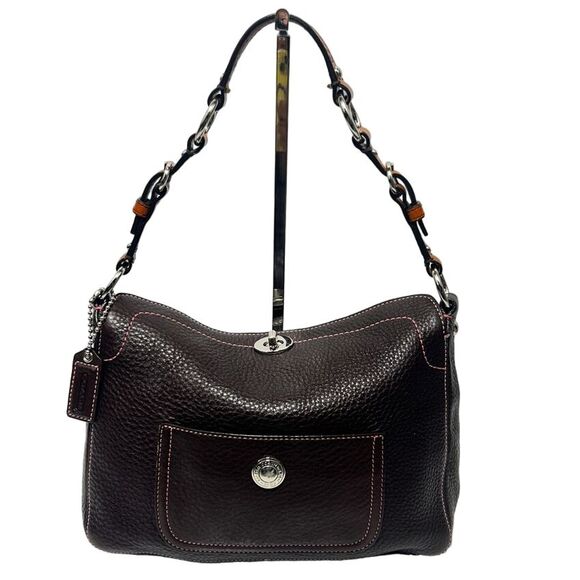 Coach | Bags | Coach Chelsea Pebbled Brown Leather Shoulder Bag | Poshmark